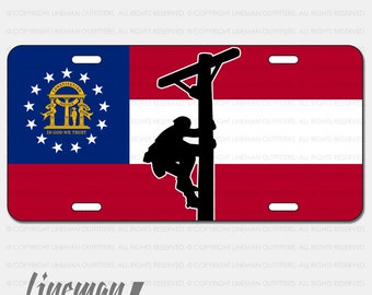 Lineman Custom License Plate Electrician IBEW - Etsy