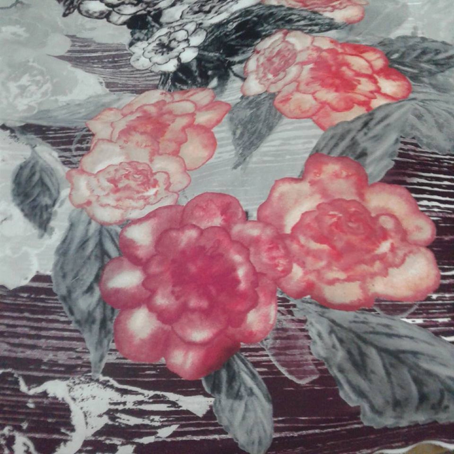 Neoprene Fabric by the Yard Polyester Printed Stretch Jersey Knit Gray ...