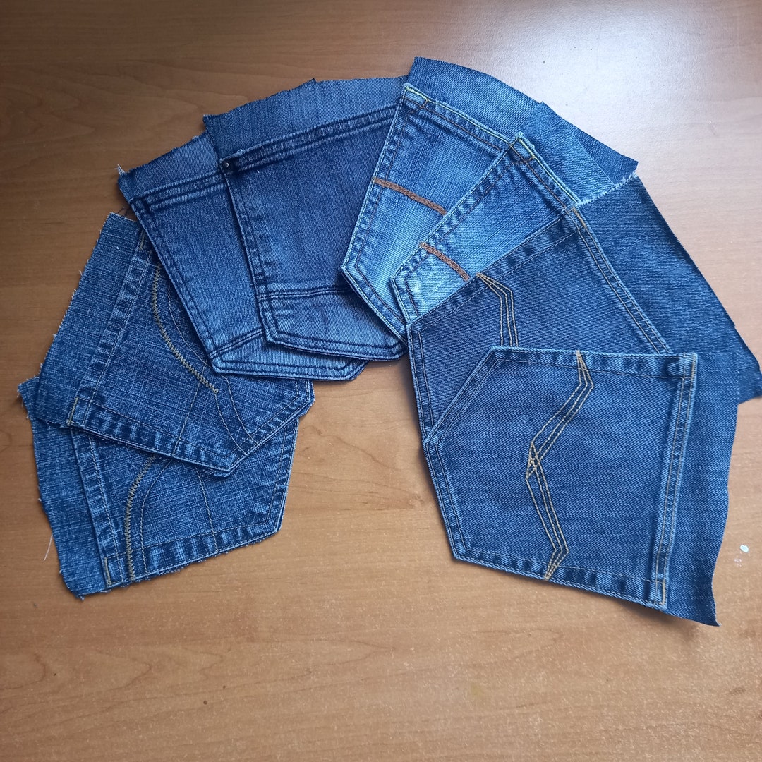 Recycled Denim Pockets: 8 Vintage Jean Pocket Patches - Etsy