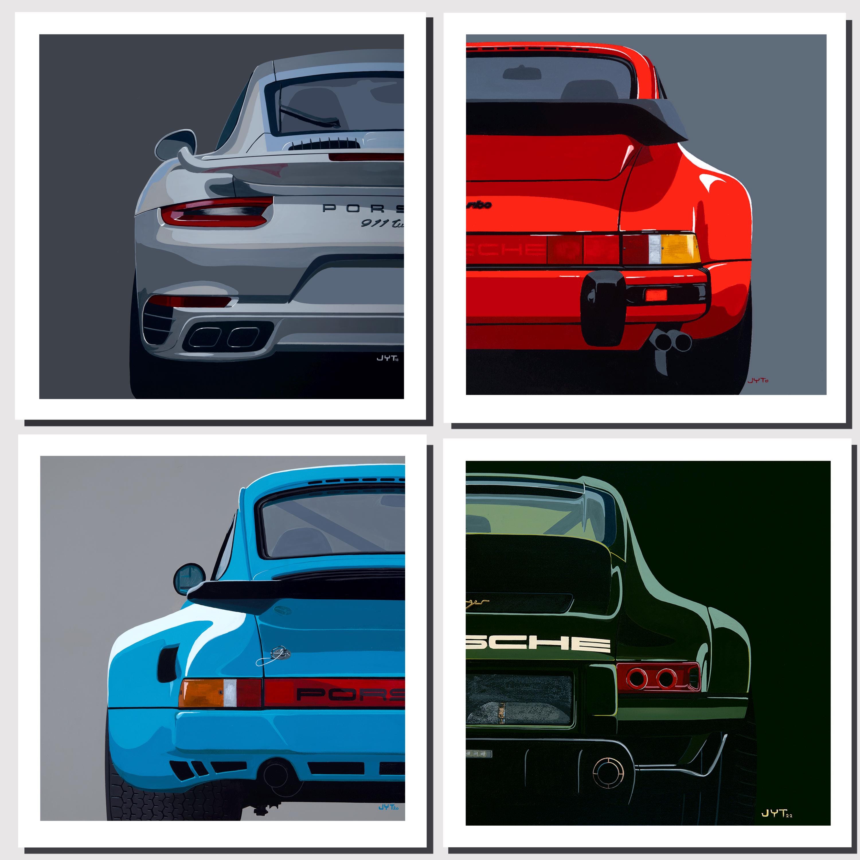 911 Icons Modern Classic Porsche Quadriptych Limited Edition Print - Etsy