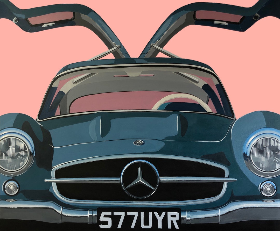 Gullwing 1955 Mercedes Benz 300SL Signed Limited Edition Print - Etsy