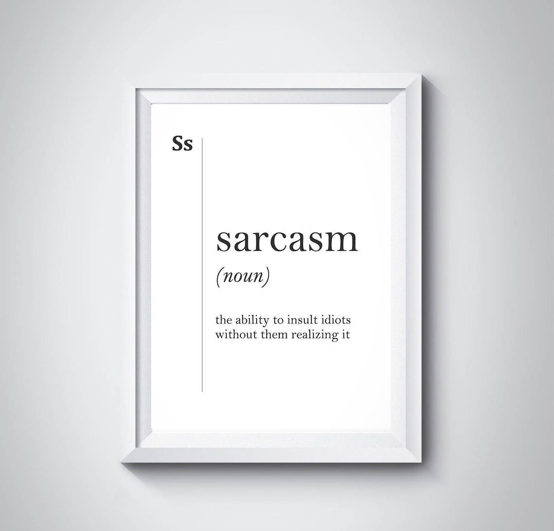 Sarcasm Funny Definition Poster Girlfriend Gift Scandinavian - Etsy