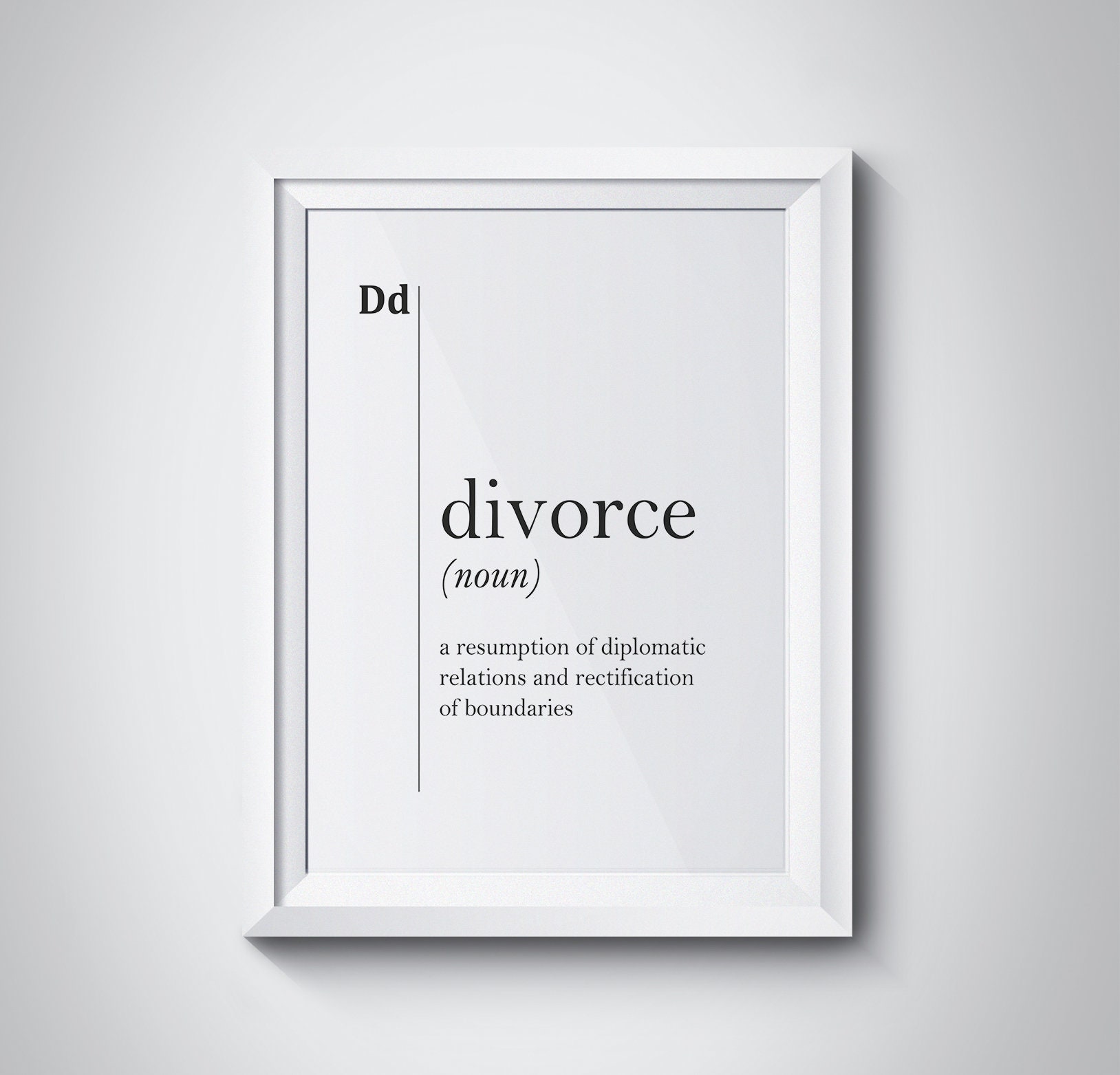 Divorce Definition Print Attorney Gift Lawyer Office Decor Funny Lawyer ...