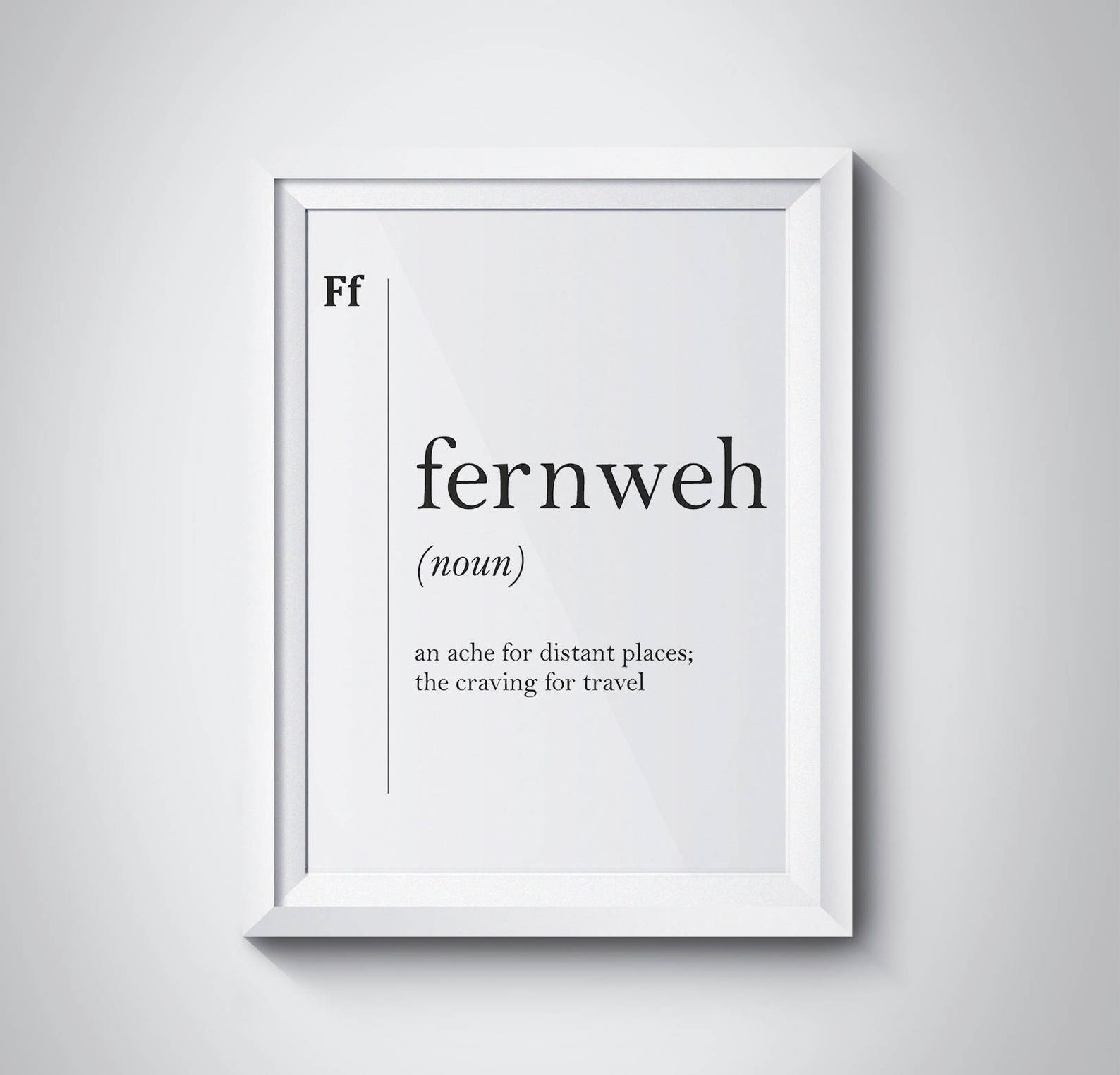 Fernweh Definition Romantic Family Wall Art Home Wall Art - Etsy