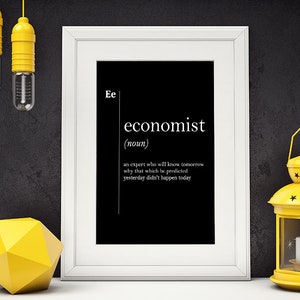 Economist Definition Print Gift for Coworker New Job Graduation Student ...