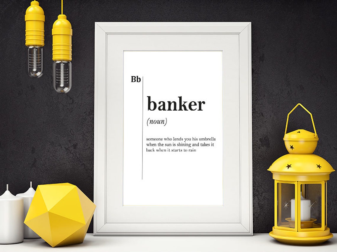 Banker Definition Banker Gift Bank Worker Gift Bank Office Decor New ...