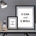 I Can and I Will Motivational Poster Fitness Motivation Typography ...