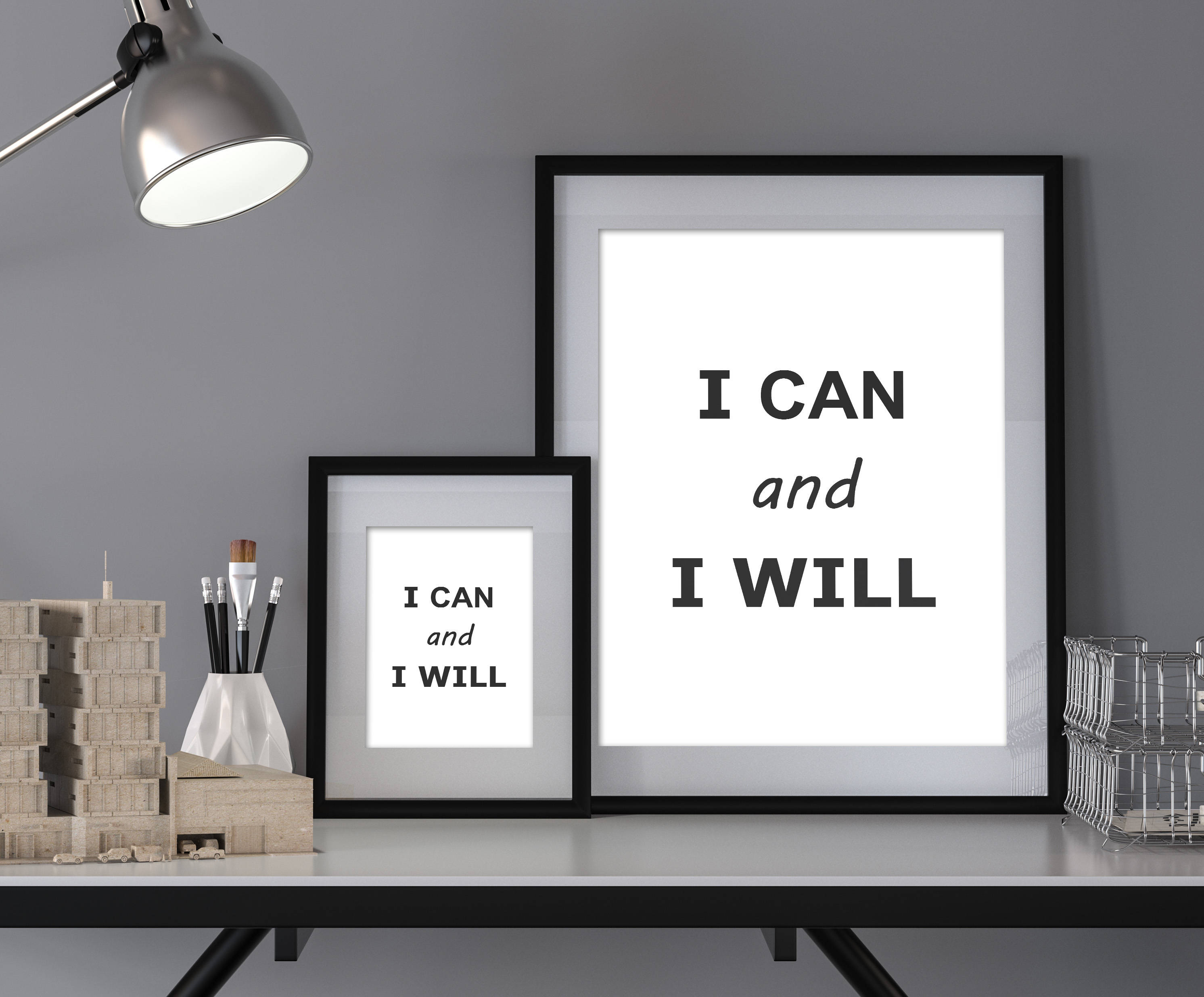 I Can and I Will Motivational Poster Fitness Motivation Typography ...
