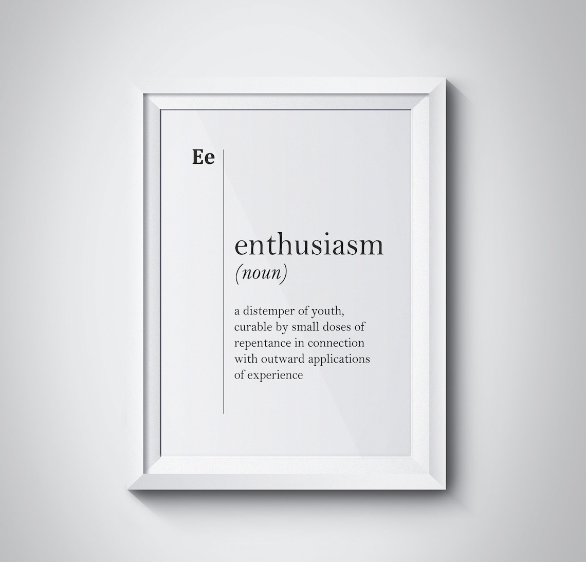 Enthusiasm Definition Office Wall Decor Dorm Decor Office Wall Art ...