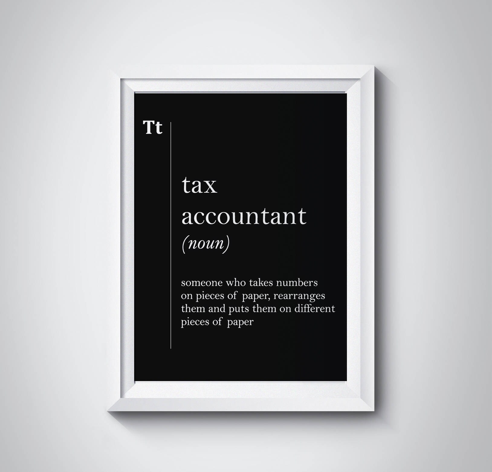 Tax Accountant Definition, Tax Accountant Gift Office Decor Coworker ...