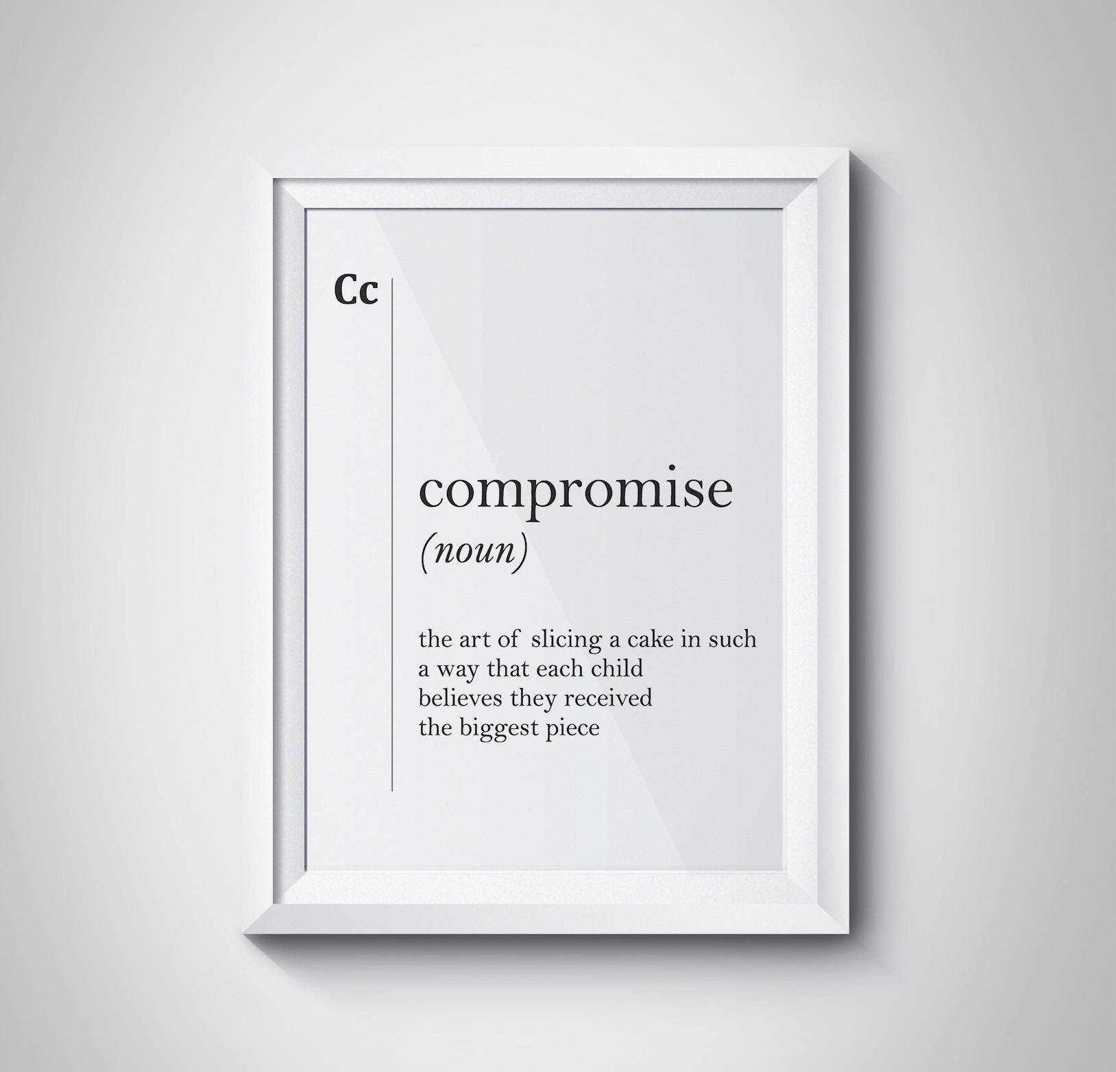 Compromise Funny Definition Print Kitchen Decor Gift for Mother ...