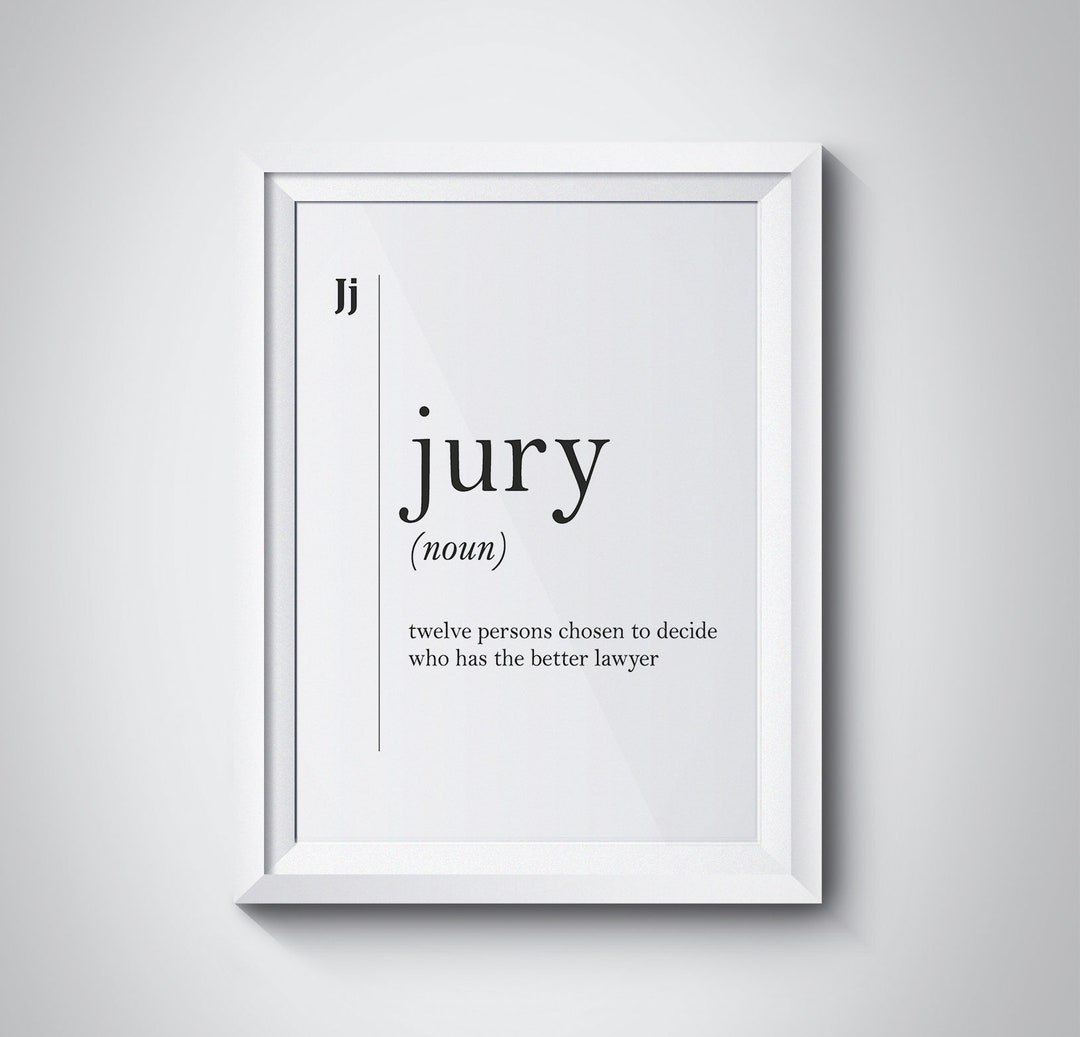 Jury Funny Definition, Jury Gift, Office Decor, Coworker Gift, New Job ...
