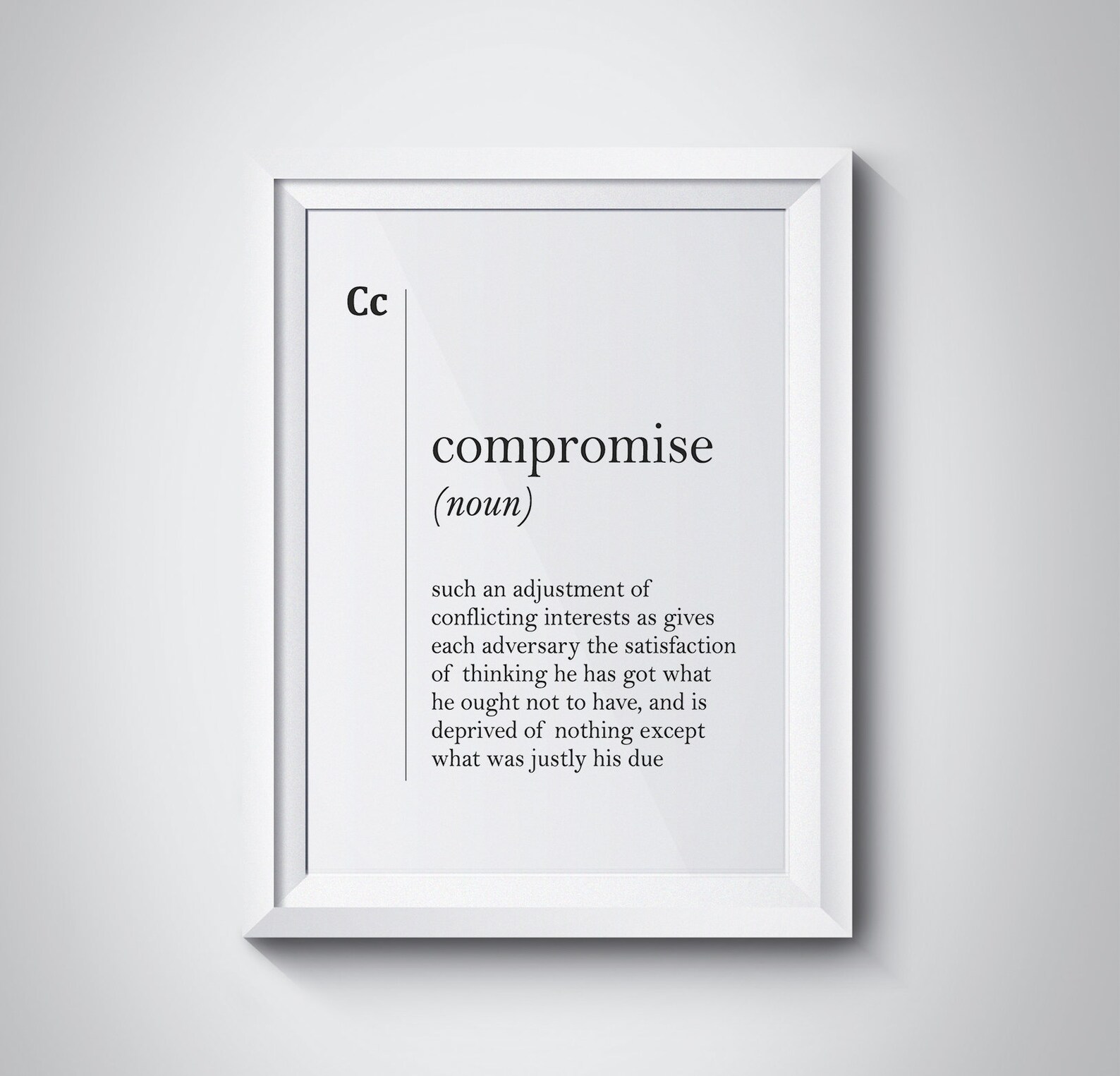 Compromise Definition Lawyer Gift Funny Lawyer Poster Office Decor ...