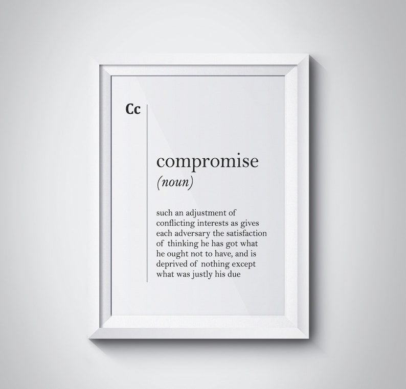 Compromise Definition Lawyer Gift Funny Lawyer Poster Office - Etsy Canada