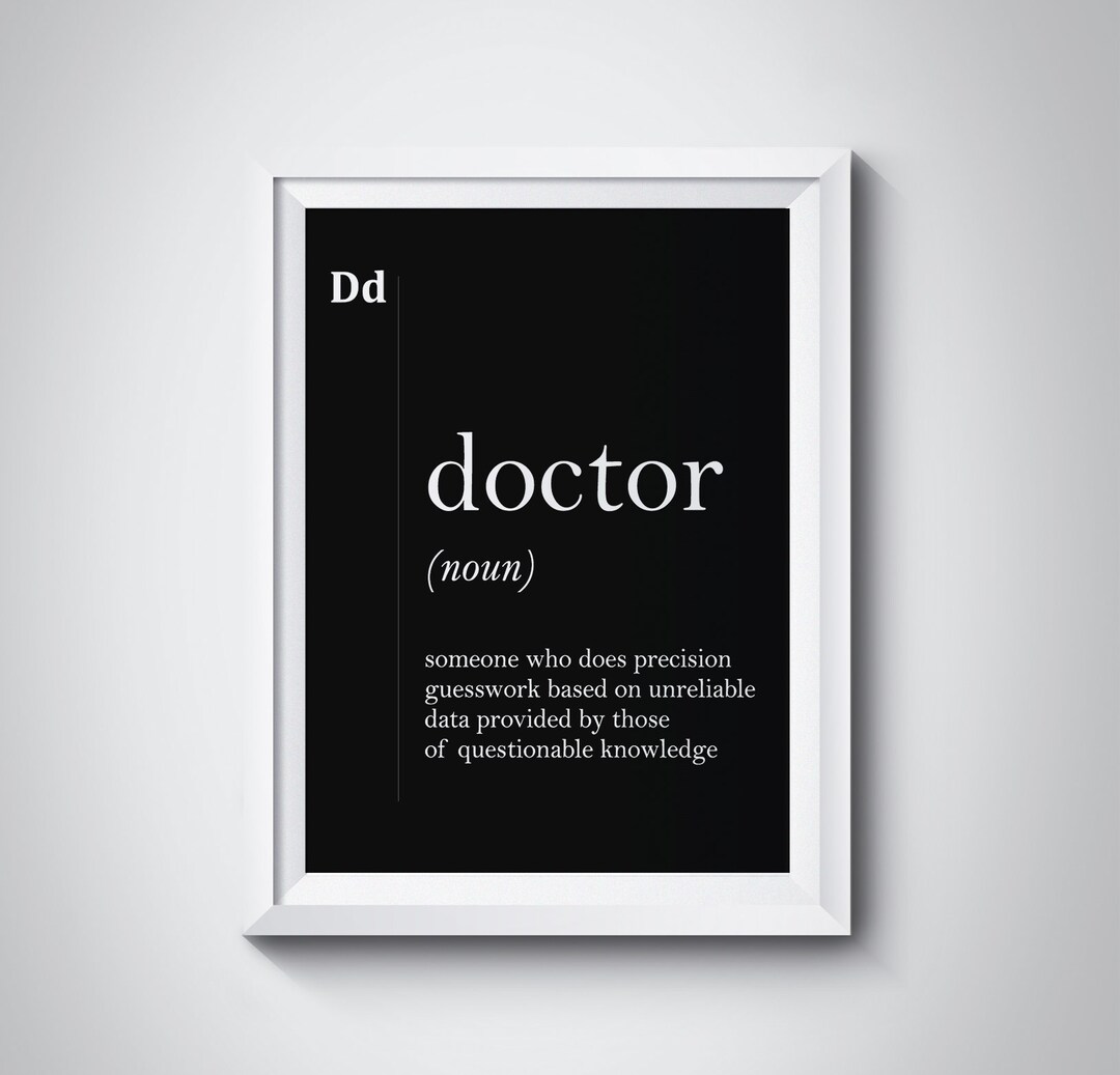 Doctor Definition, Gift for Doctor, Doctor Office Decor, Medical Gift ...