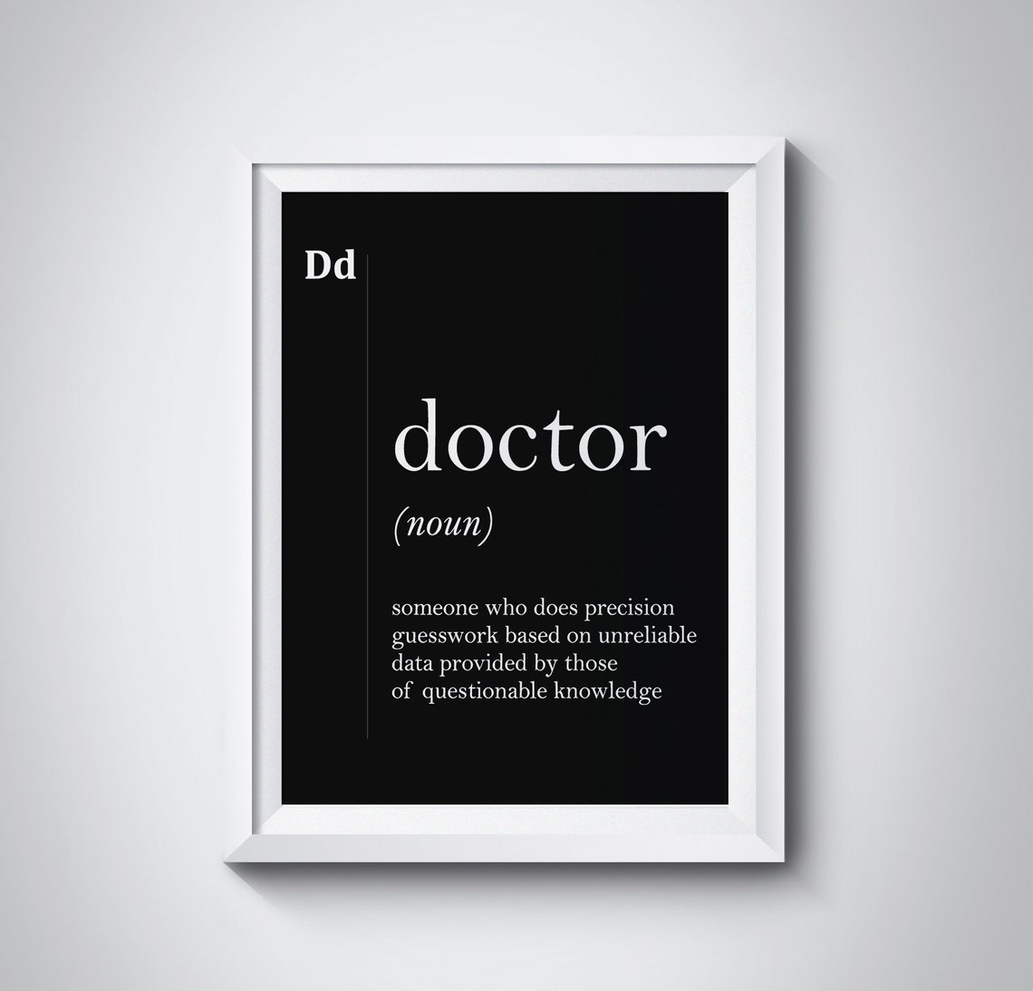 Doctor Definition, Gift for Doctor, Doctor Office Decor, Medical Gift ...