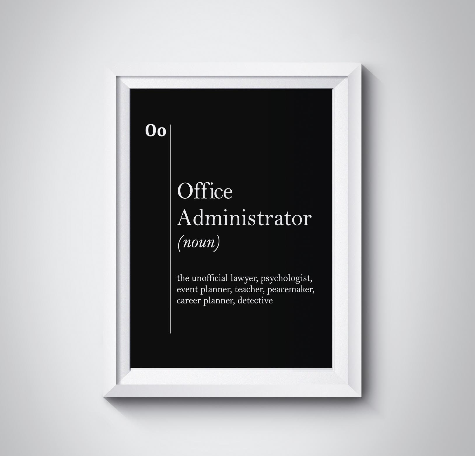 Office Administrator Definition Print Administrator Gift Office Wall ...