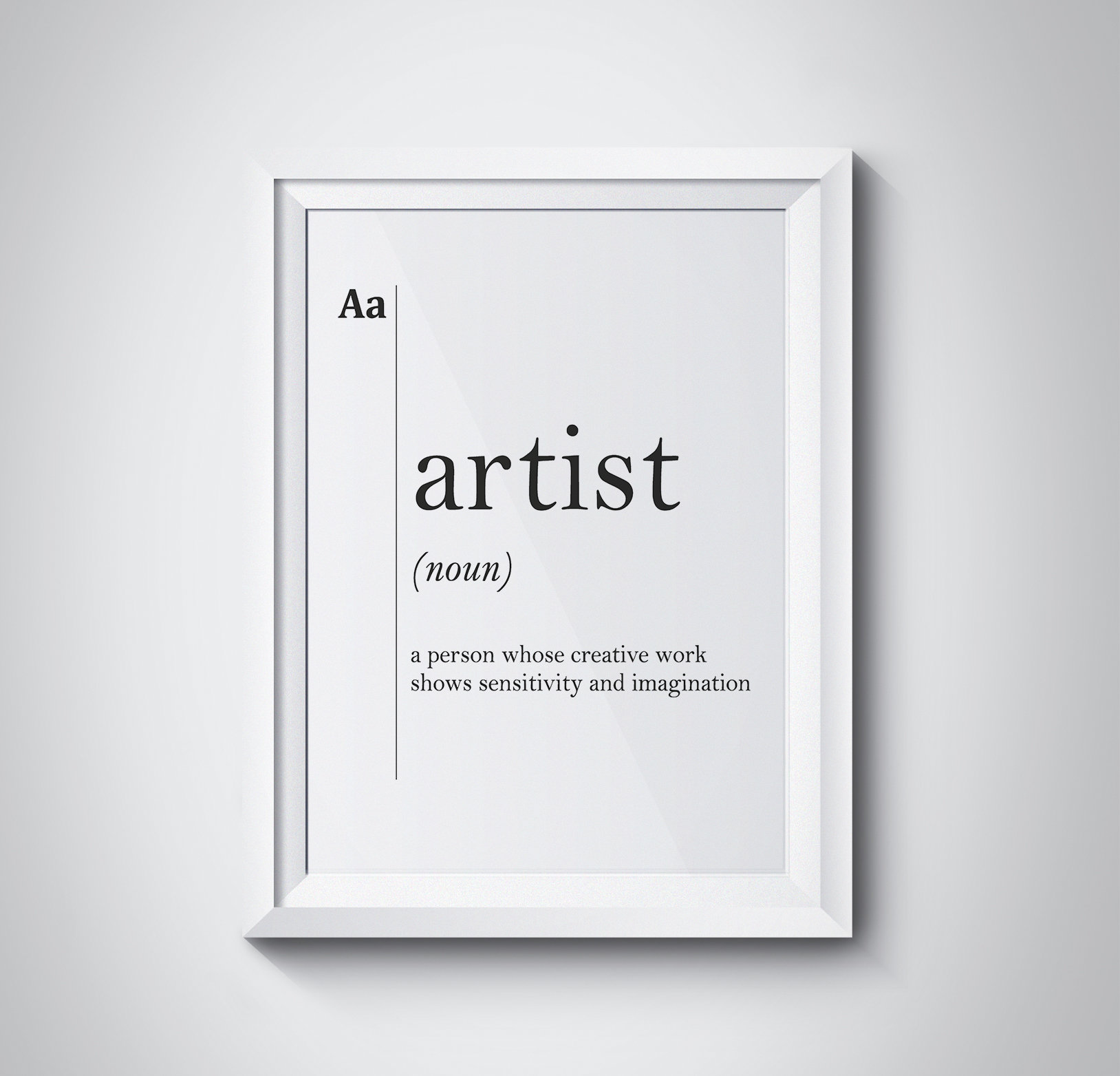 Artist Definition Artist Gift Idea Workshop Decor Designer - Etsy Canada