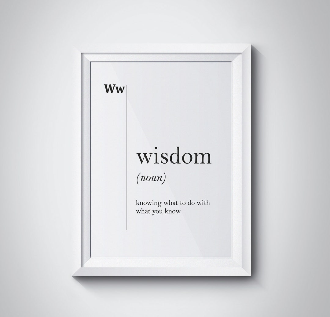 Wisdom Definition Poster Gift for Dad for Mother Grandfather ...