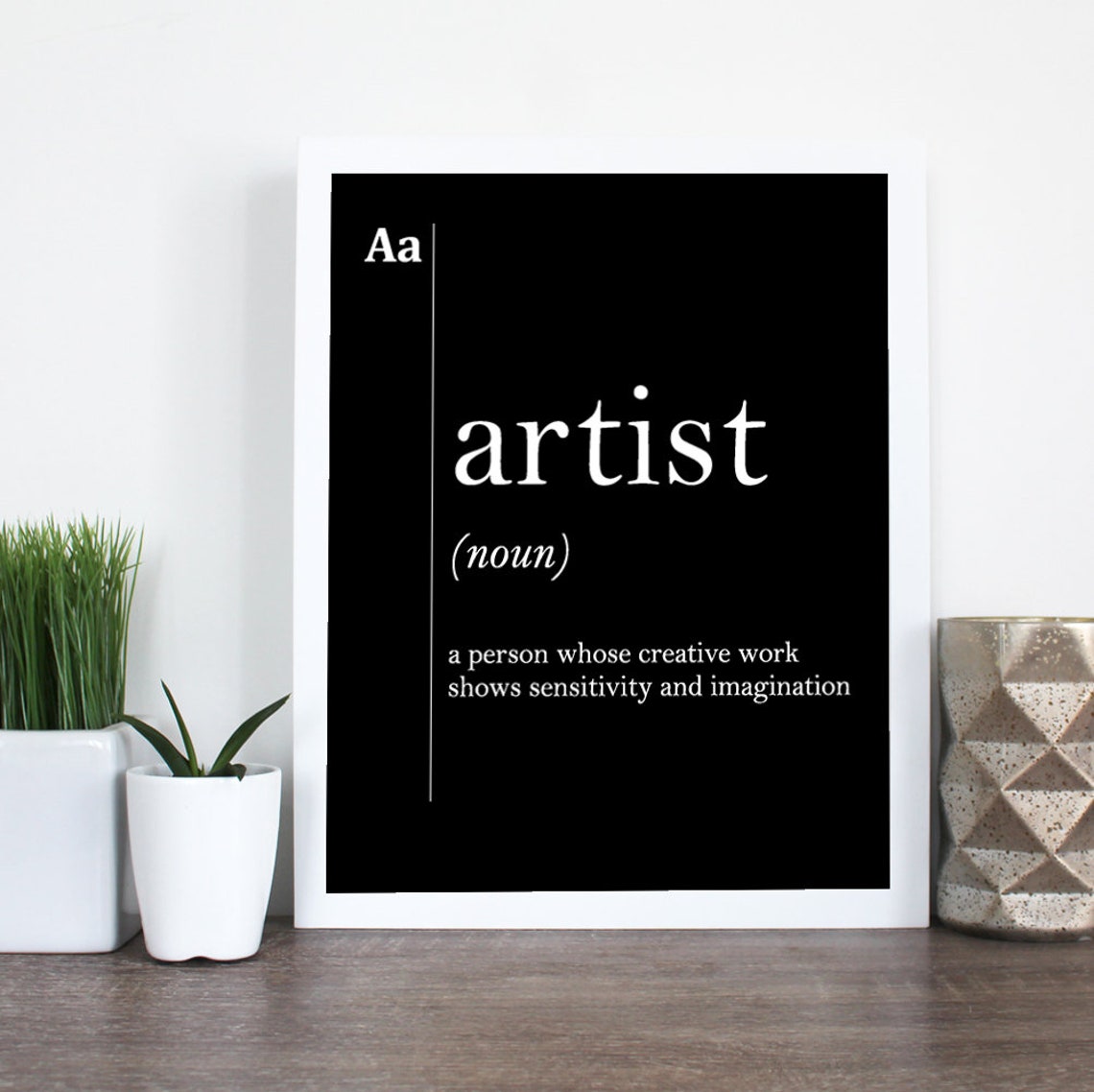 Artist Definition Artist Gift Idea Workshop Decor Designer - Etsy