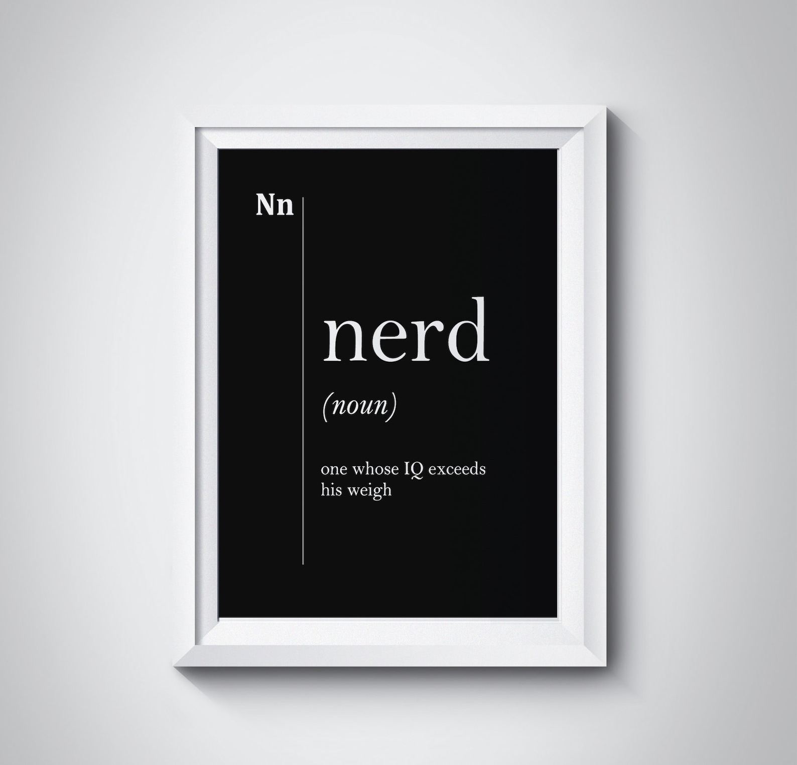 Nerd Definition Print Nerd Gift Nerd Friend Gift Nerd Print Quote ...