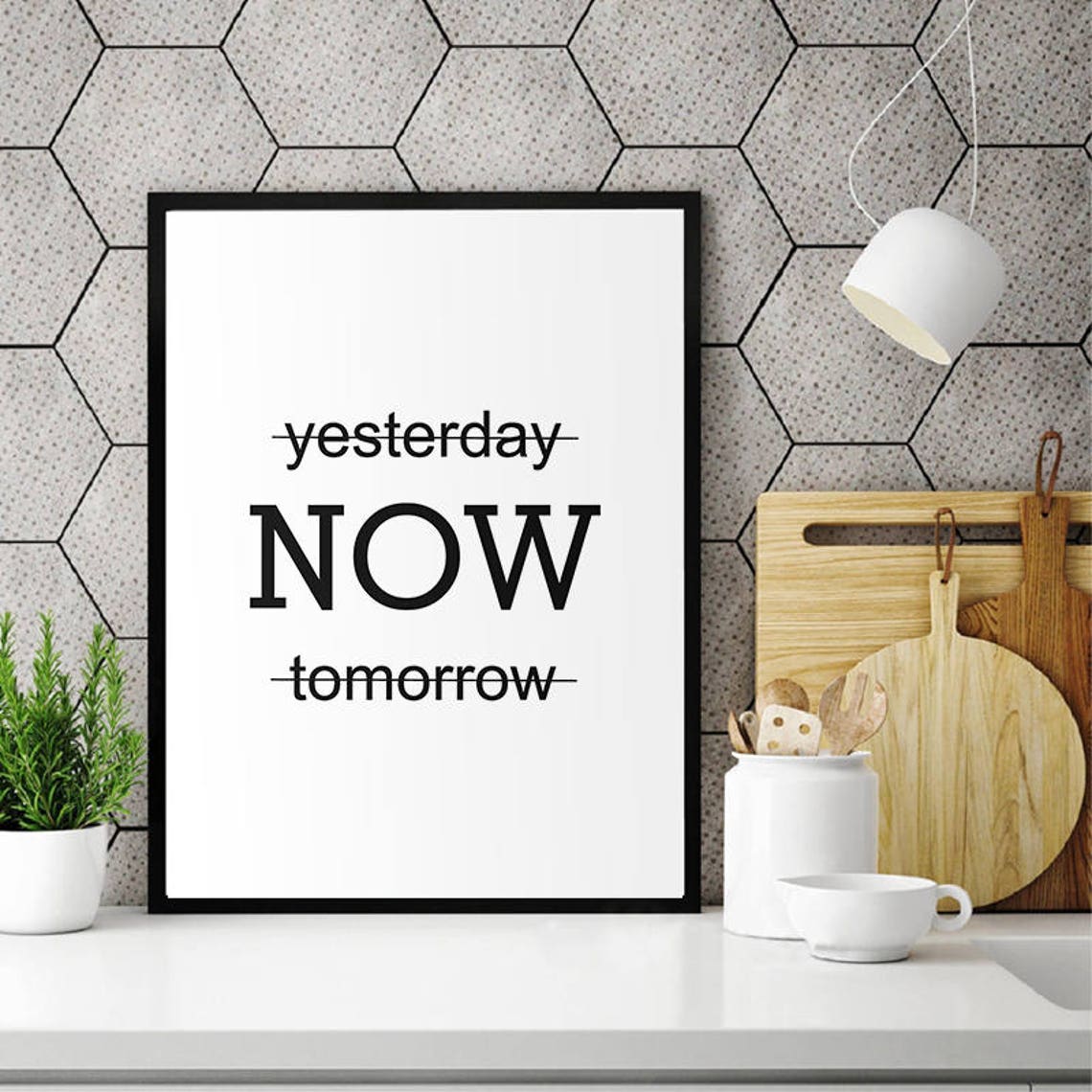 Yesterday Now Tomorrow Poster Time Management Print Office - Etsy