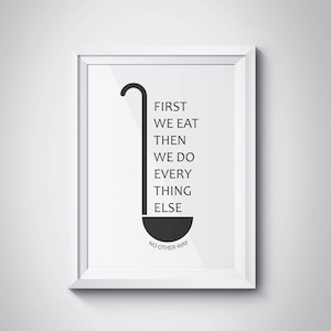 First We Eat Poster Kitchen Print Kitchen Decor Printable Art Mother ...