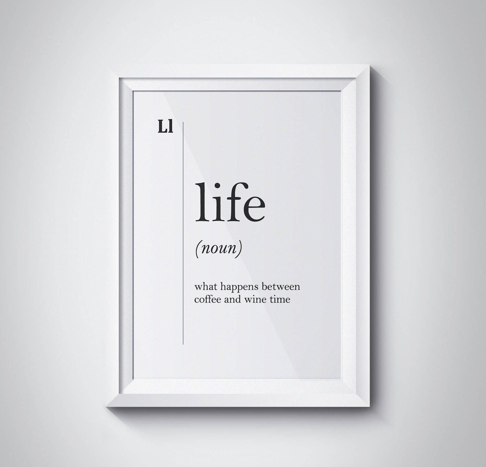 Life Funny Definition Poster Friend Family Gift Home Wall Decor Kitchen ...