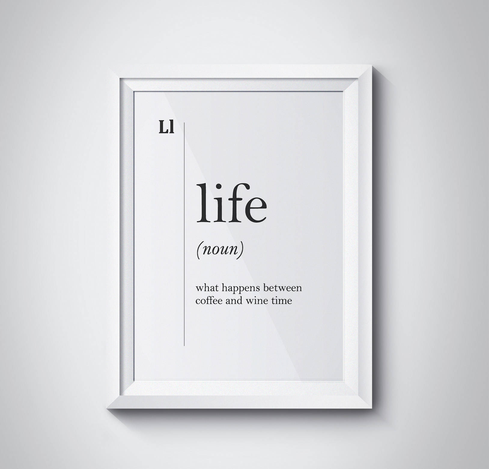 Life Funny Definition Poster Friend Family Gift Home Wall Decor Kitchen ...