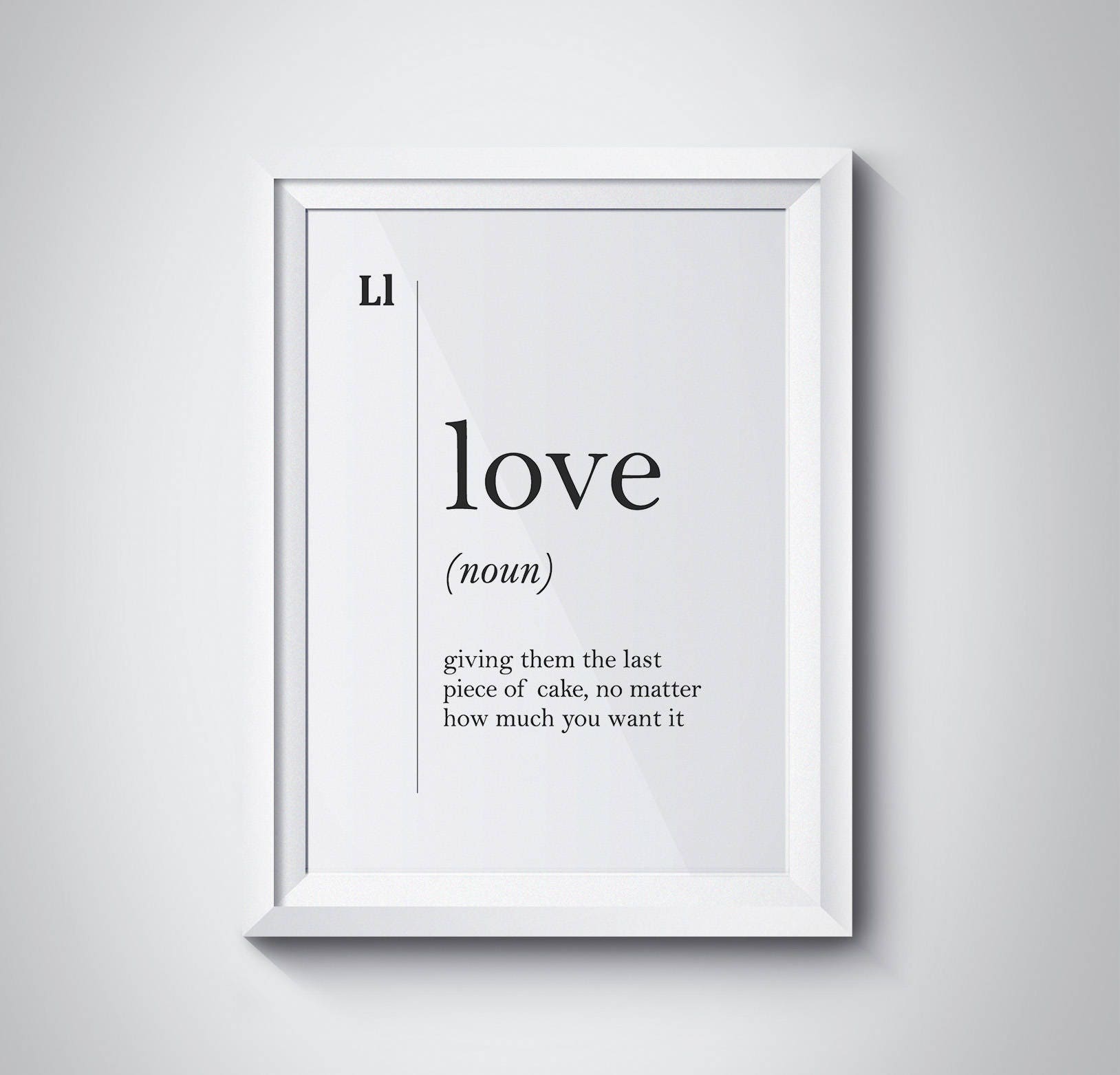 Love Definition Poster Mother Children Family Gift Living Room - Etsy