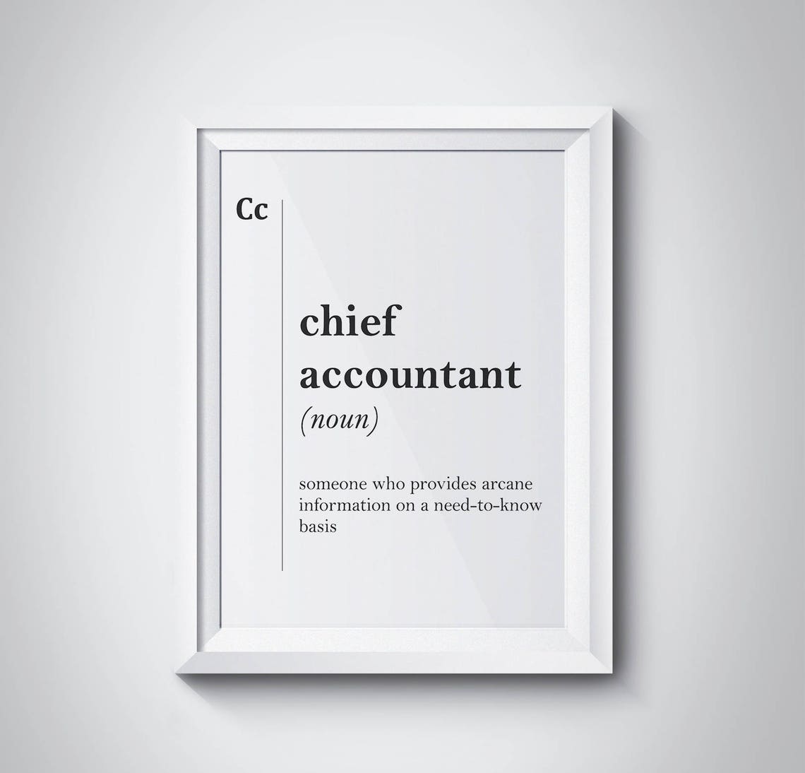 Chief Accountant Definition Accountant Office Wall Decor Accountant ...