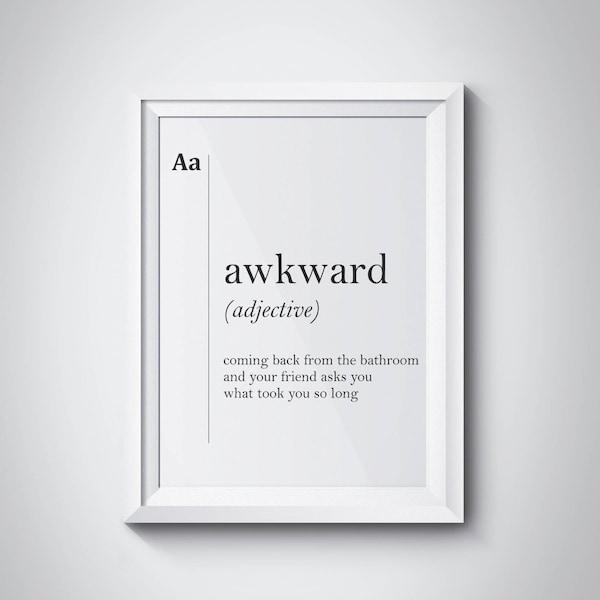 Awkward Poster - Etsy