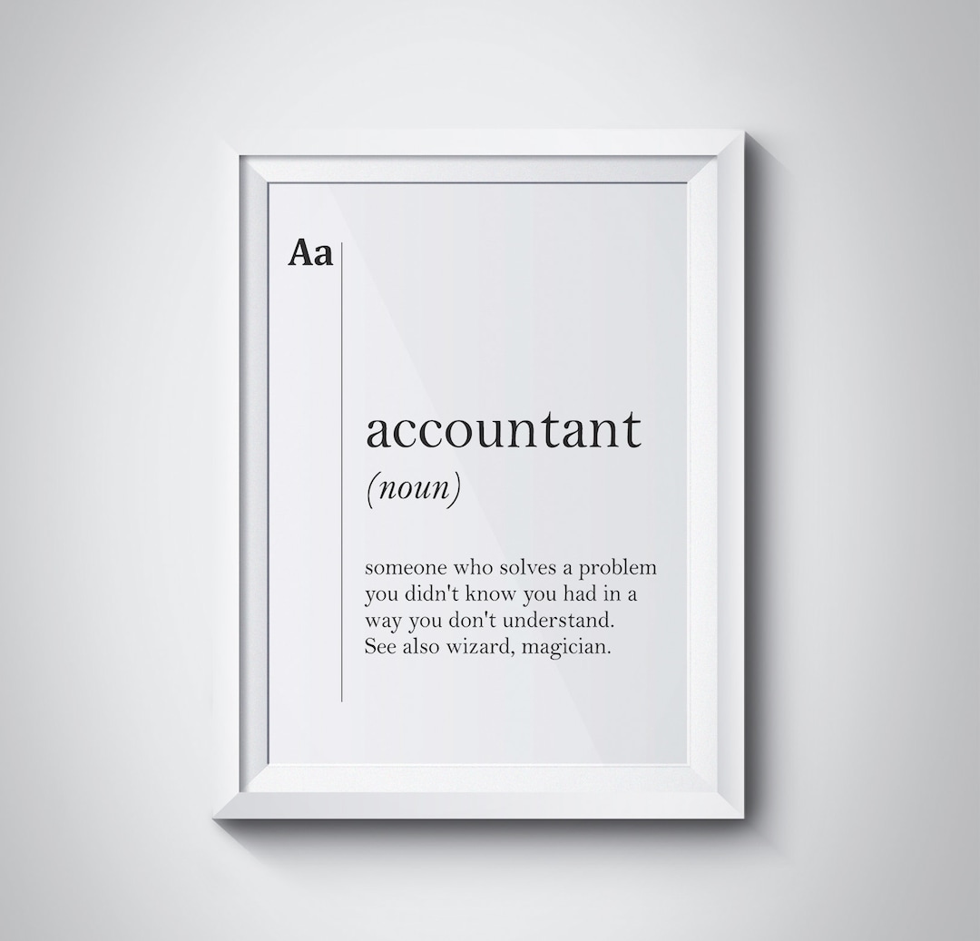 Accountant Definition, Accountant Gift, Office Decor, Coworker Gift ...