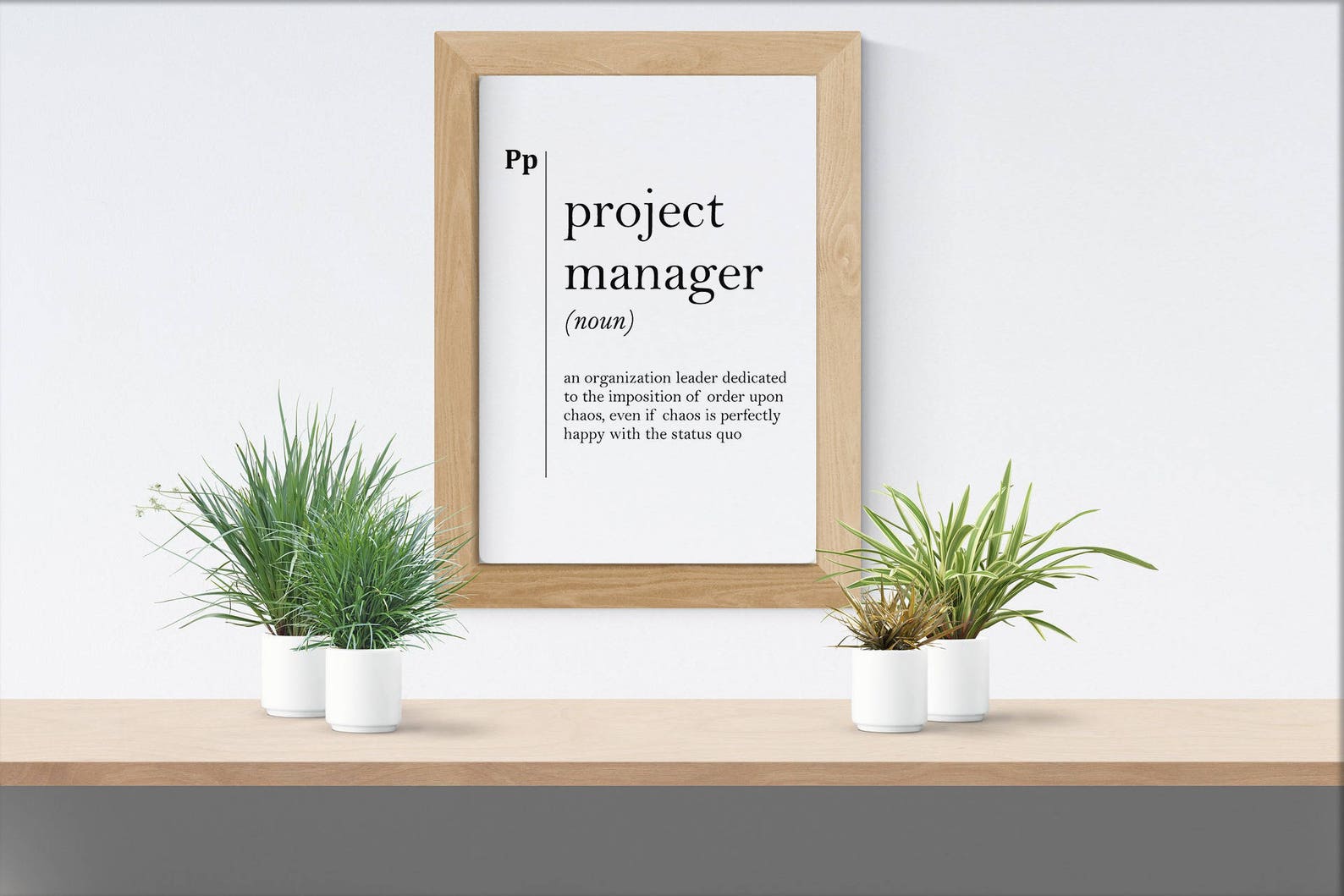 Project Manager Definition Print Gift for Coworker Boss Funny Poster ...