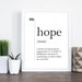 Hope Definition Hope Print Hope Wall Art Modern Print Minimalism ...