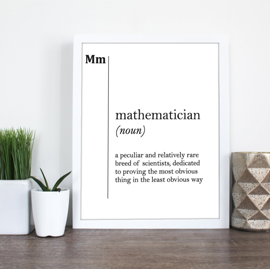 Mathematician Definition Print Maths Teacher Gift Mathematician Gift ...