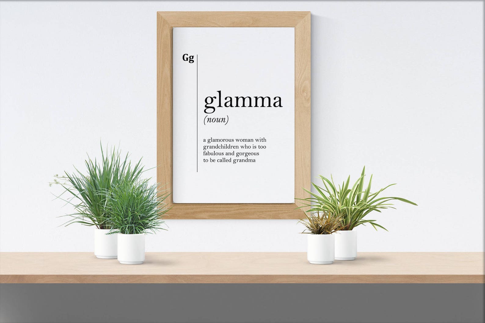 Glamma Funny Definition Print Grandmother Grandma Gift Home Decor ...
