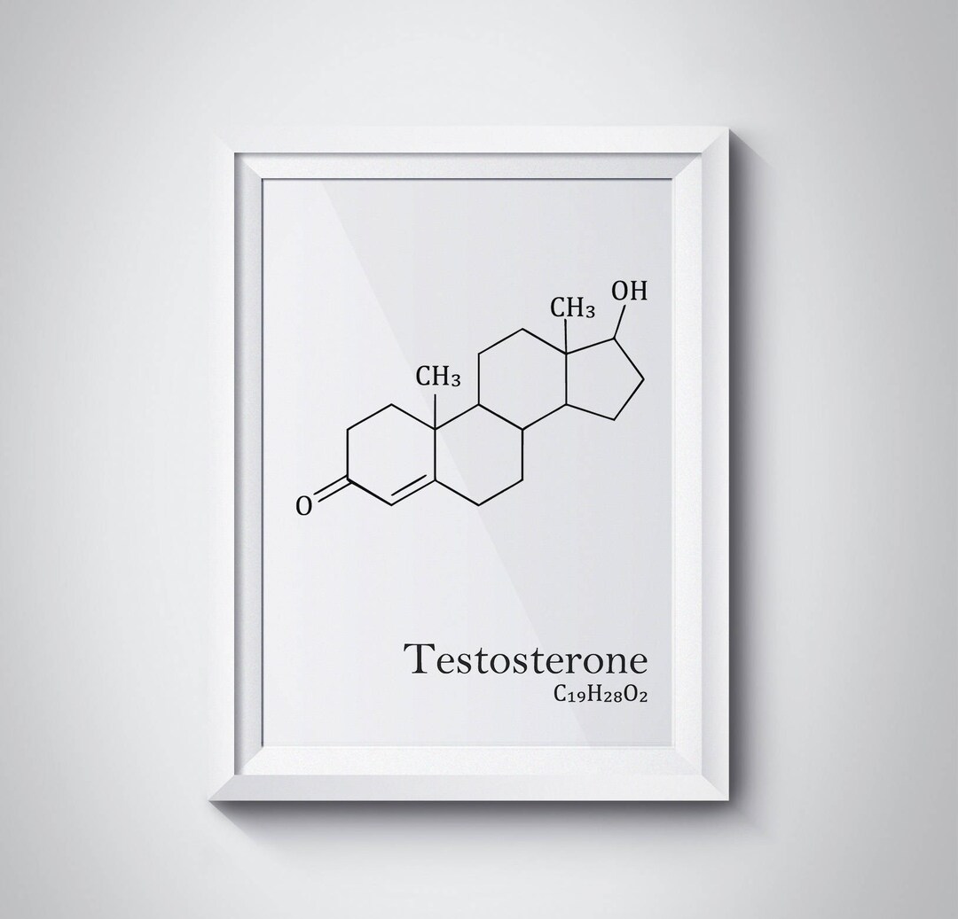 Testosterone Molecule Science Poster Minimalist Print Printable Poster ...