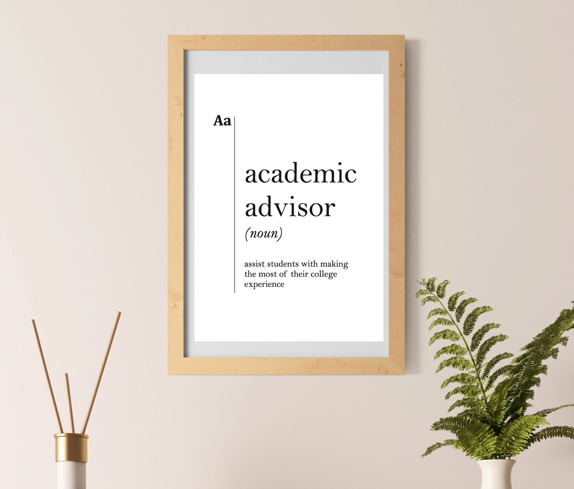 Academic Advisor Definition Print College Coworker Gift New Job Gift ...