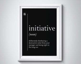TRANSPARENT Initiative Definition Office Wall Decor Office Wall Art ...