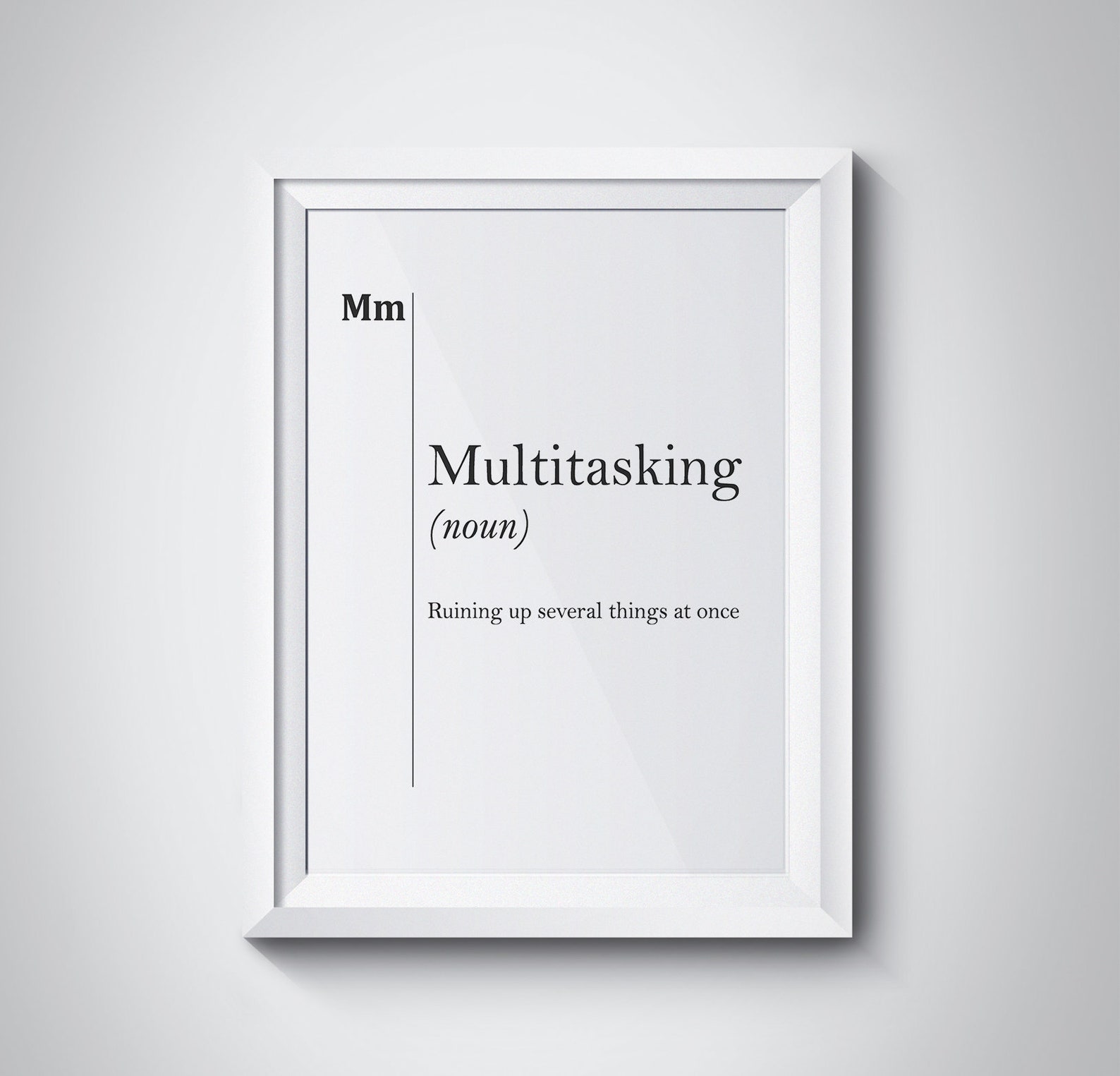 Multitasking Definition Print Office Decor Coworker Gift New Job Gift ...