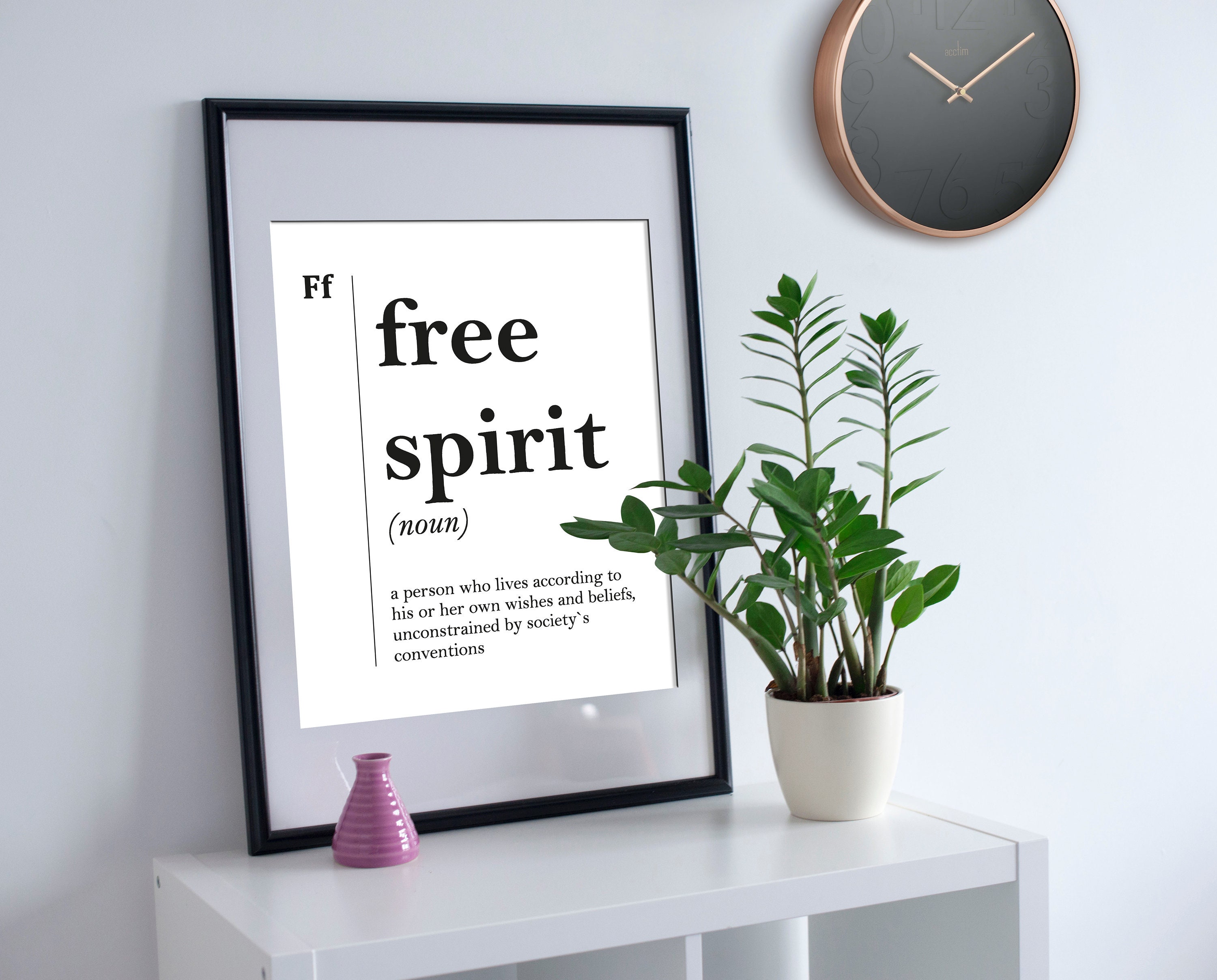 Free Spirit Definition Print Teenager Gift Idea Teen Room Decor Dorm ...