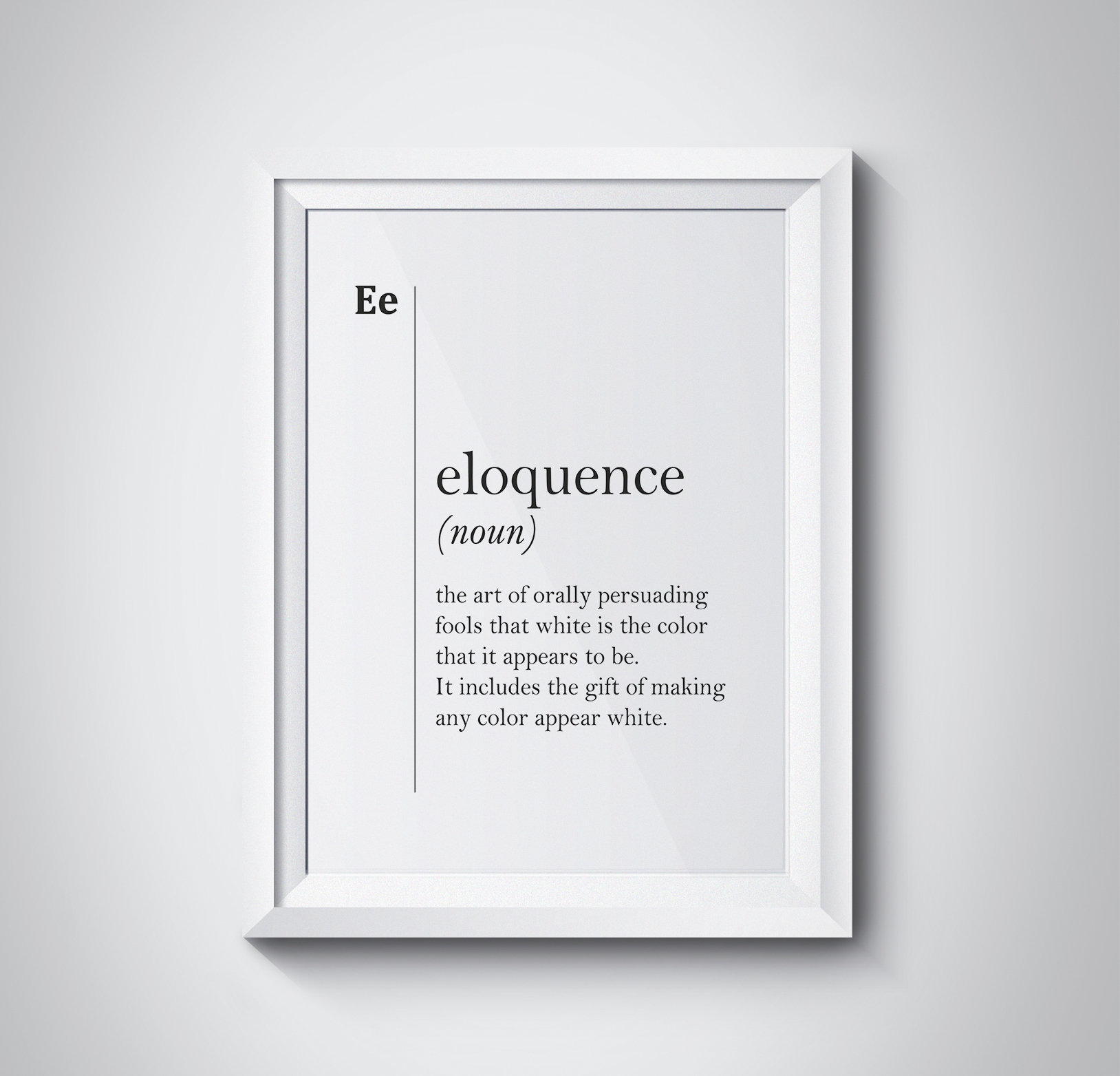 Eloquence Definition Print Lawyer Gift Lawyer Office Decor Speaker Gift ...