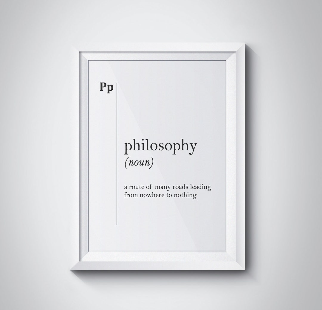 Philosophy Definition Print Phd Gift for Teacher Philosopher Gift ...