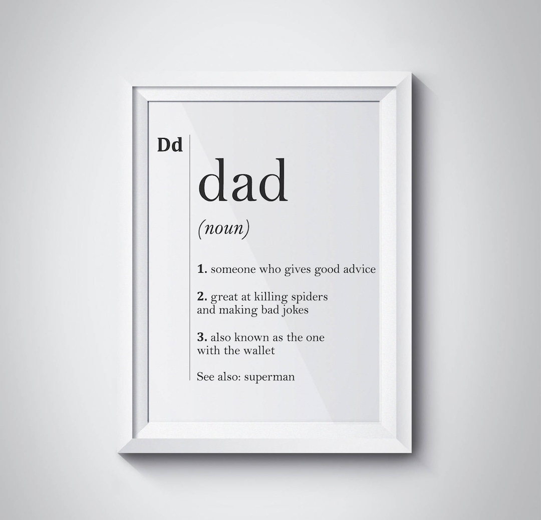 Dad Definition Gift for Dad Print Fathers Day Father Gift Parents Gift ...