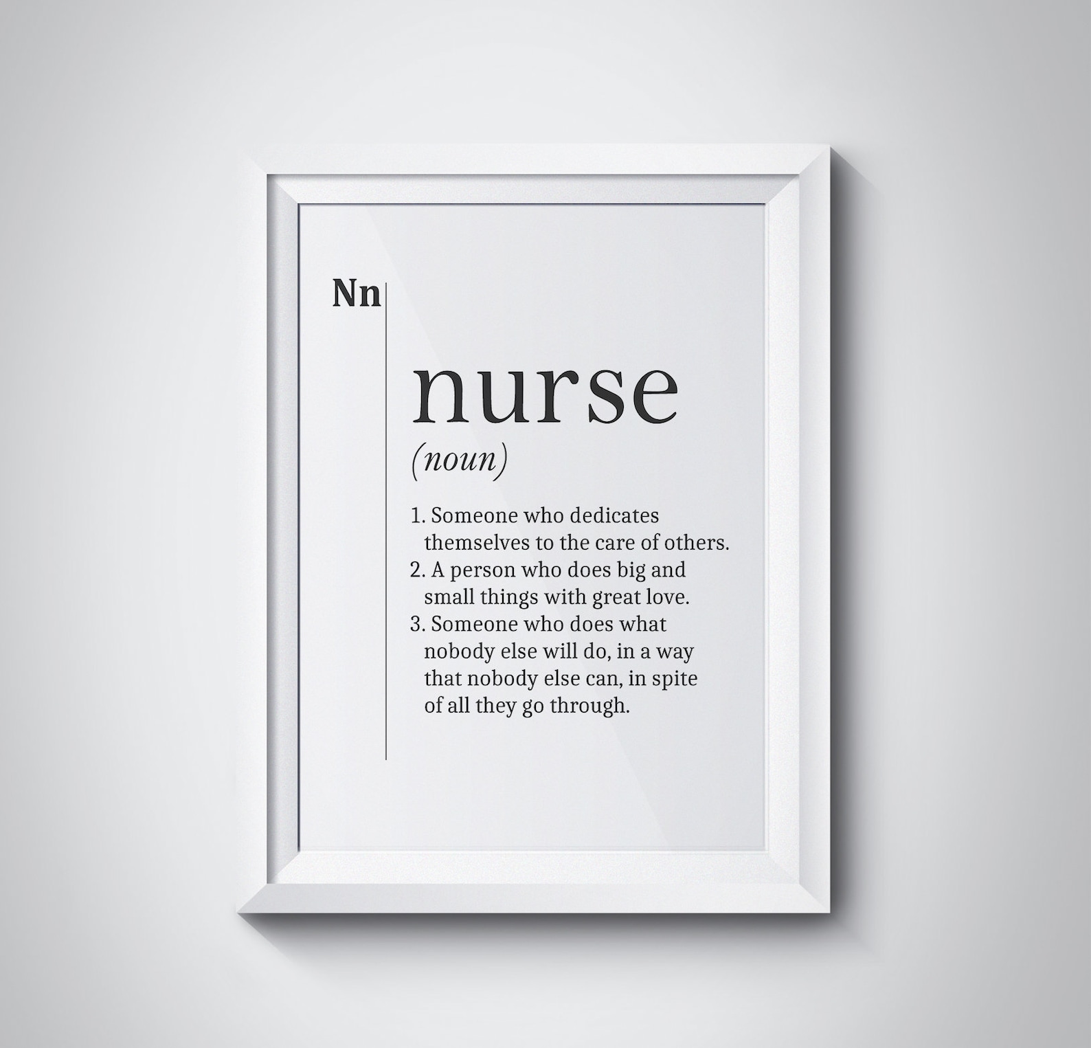 Nurse Definition Print Nurse Gift Nurse Wall Art Nurse | Etsy