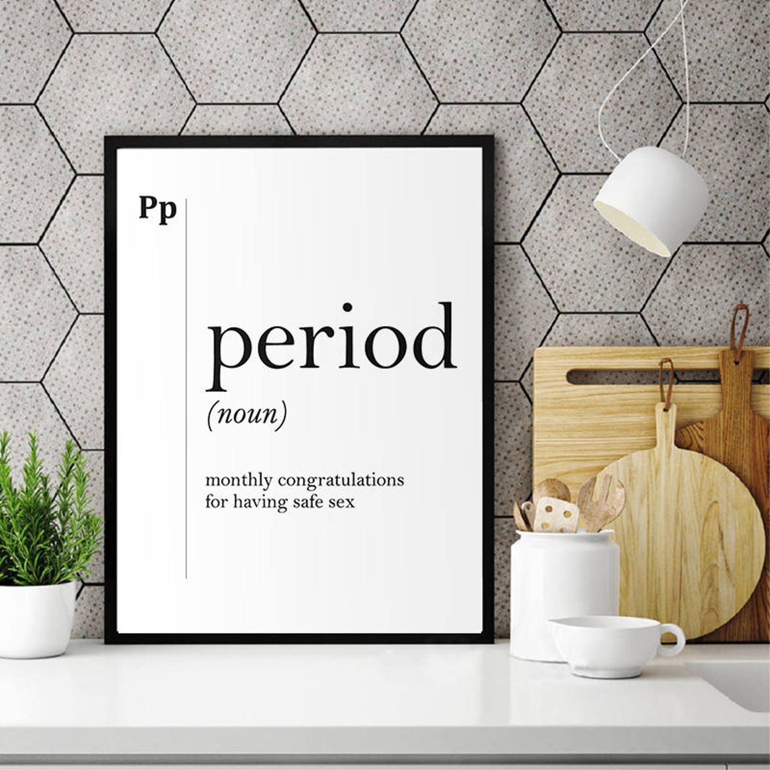 Period Funny Definition Print Best Friend Gift Sister Gift Dorm Teen ...