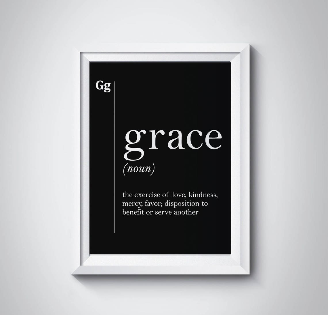 Grace Definition Grace Print Grace Art Modern Print Minimalism ...