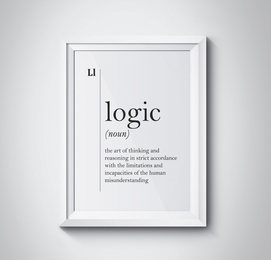 Logic Definition Print Logic Quote Logic Poster Gift Office Etsy