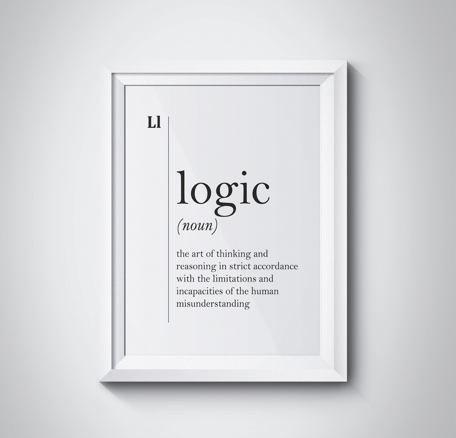 Logic Definition Print Logic Quote Logic Poster Gift Office - Etsy